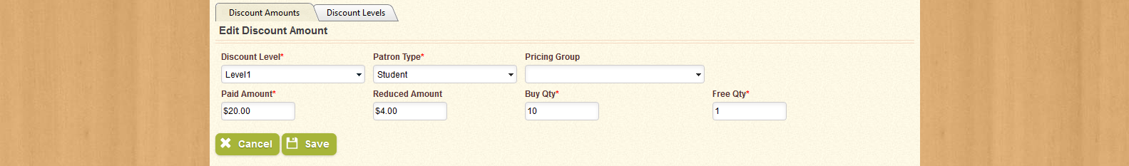 Discount Setup (SET422)