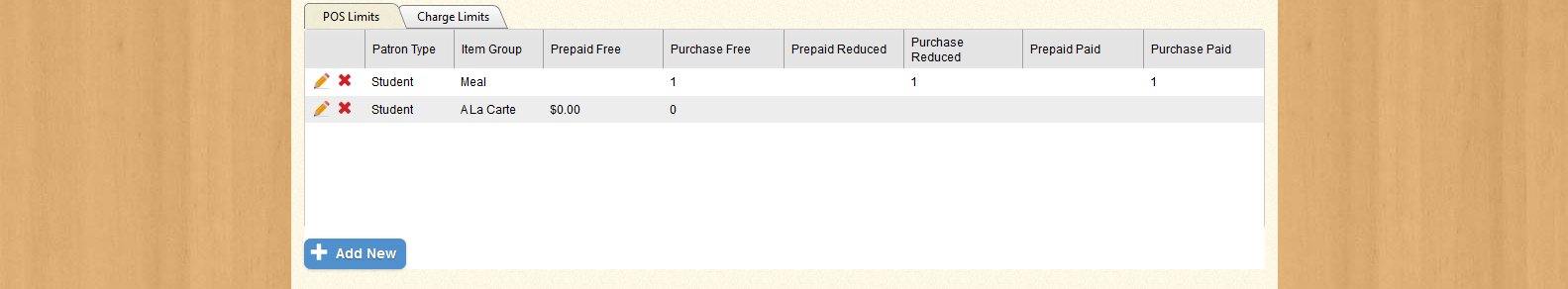 Limits Configuration (SET428)