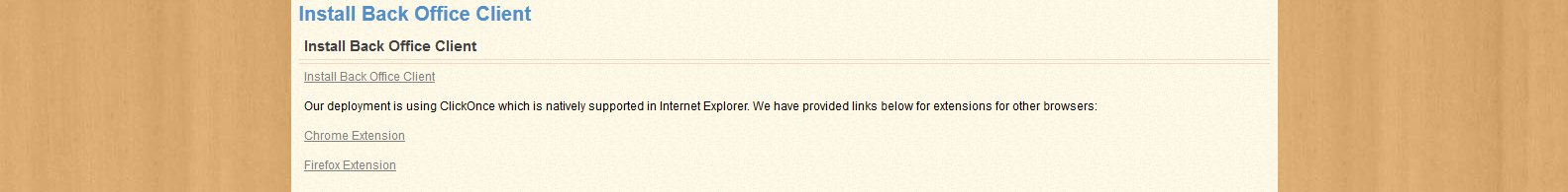 Install Back Office Client (SET471)